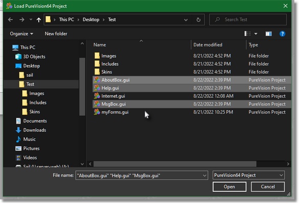 Merge Form with Project